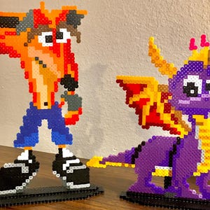 Spyro the Dragon, Perler Bead Spyro W/ Stand, Perler Bead Art - Etsy