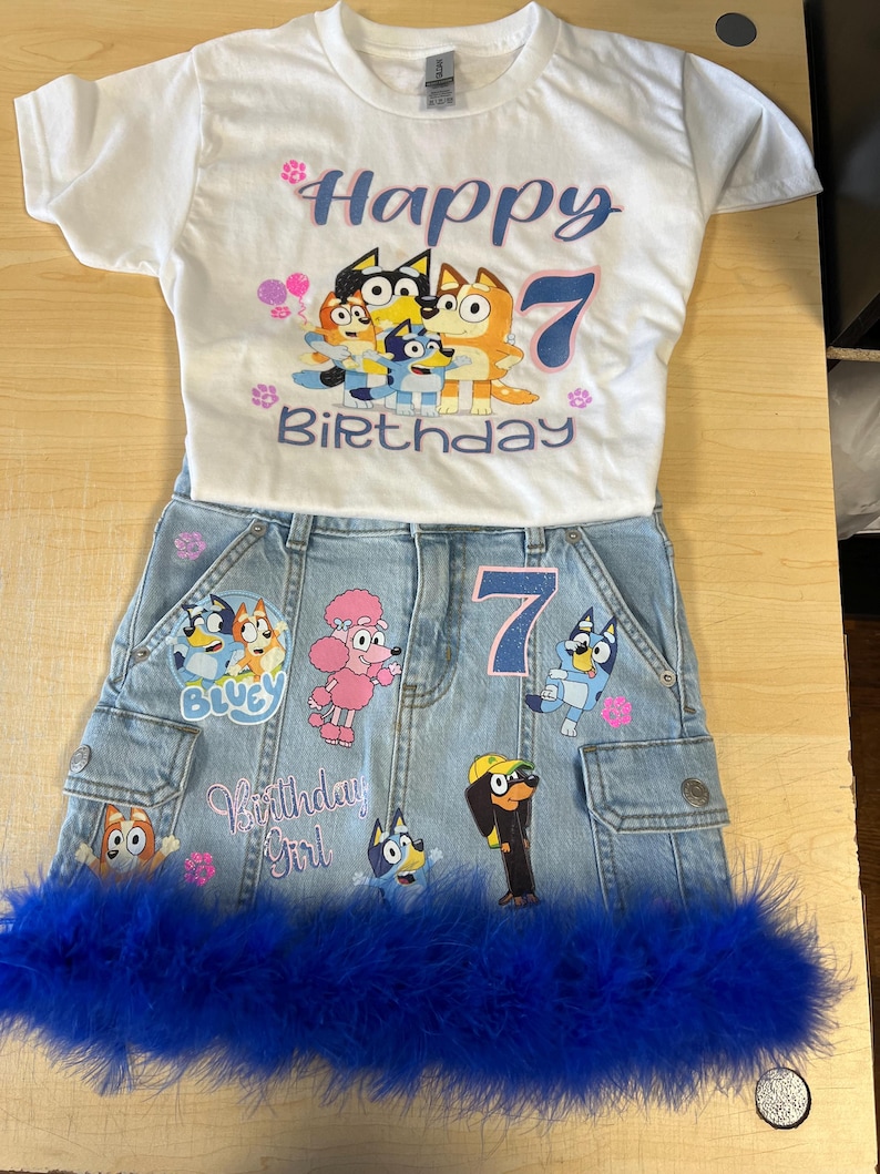 Girls Bluey Birthday Outfit - Etsy
