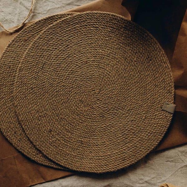 Jute Tablecloth - Etsy