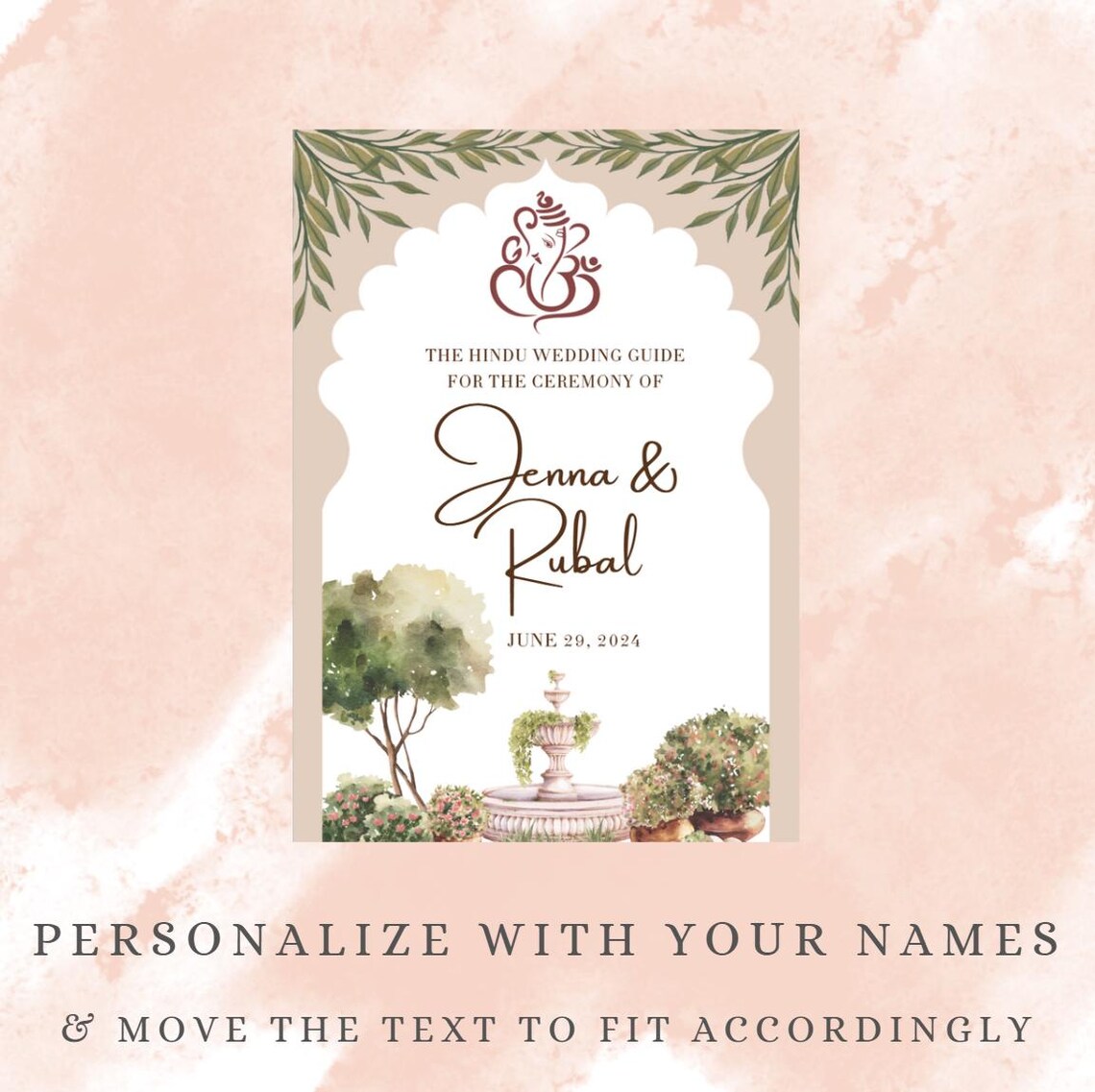 Hindu Wedding Program Template | Indian Ceremony Guide | Gujarati ...