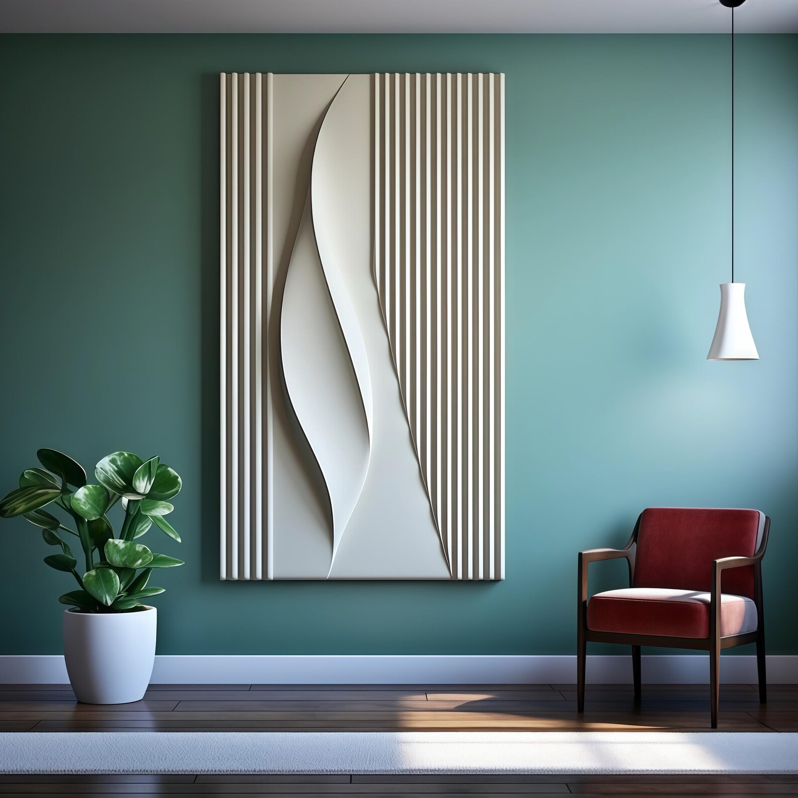 White Decorative Art Wall- Home Decor- Minimalist- Art Deco Handmade 3d ...