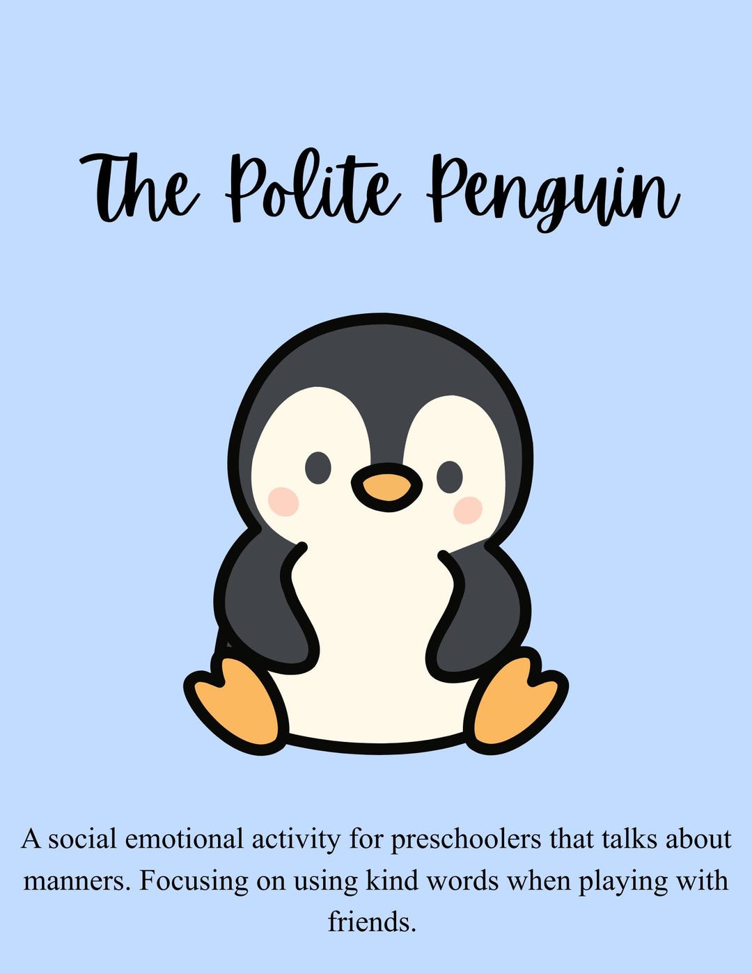 The Polite Penguin - SEL Activity - Etsy