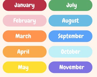 Boho Months of the Year Classroom Printable - Etsy