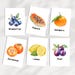 36 Fruits Healthy Foods Cards for Kids | Montessori Learning Flashcards ...