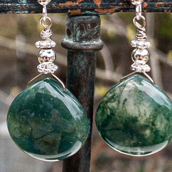 Moss Agate Jewelry - Etsy