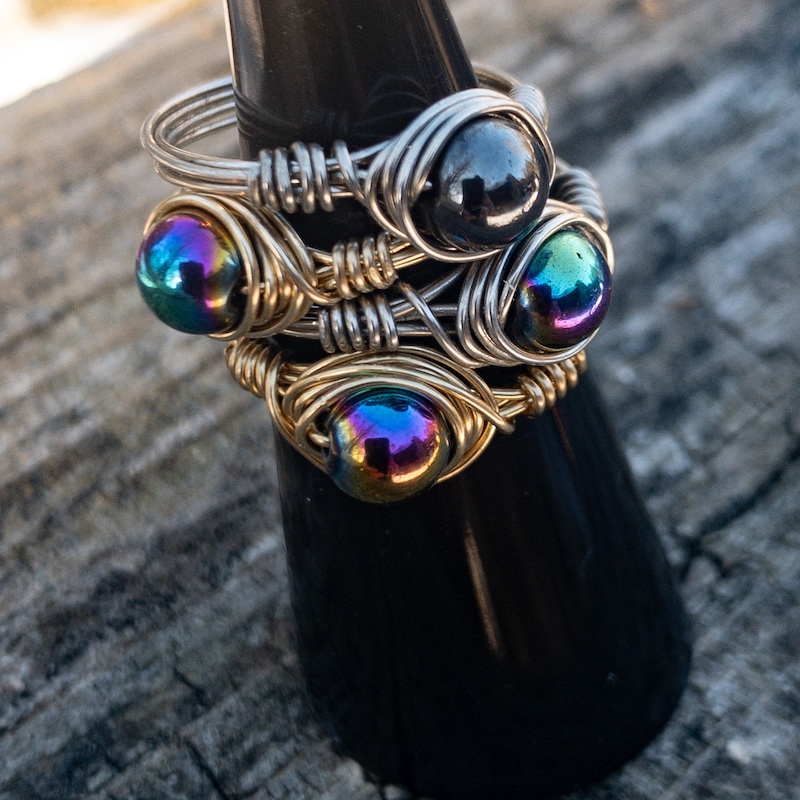 Hematite Ring - Etsy