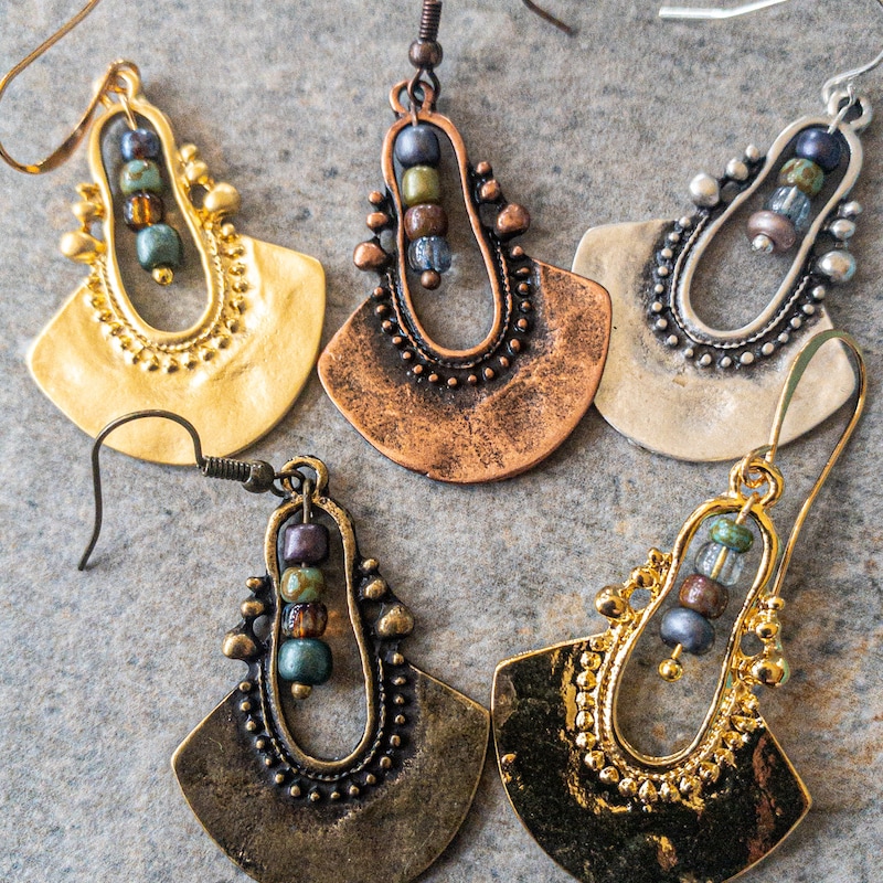Ethnic Dangly Earrings - Etsy