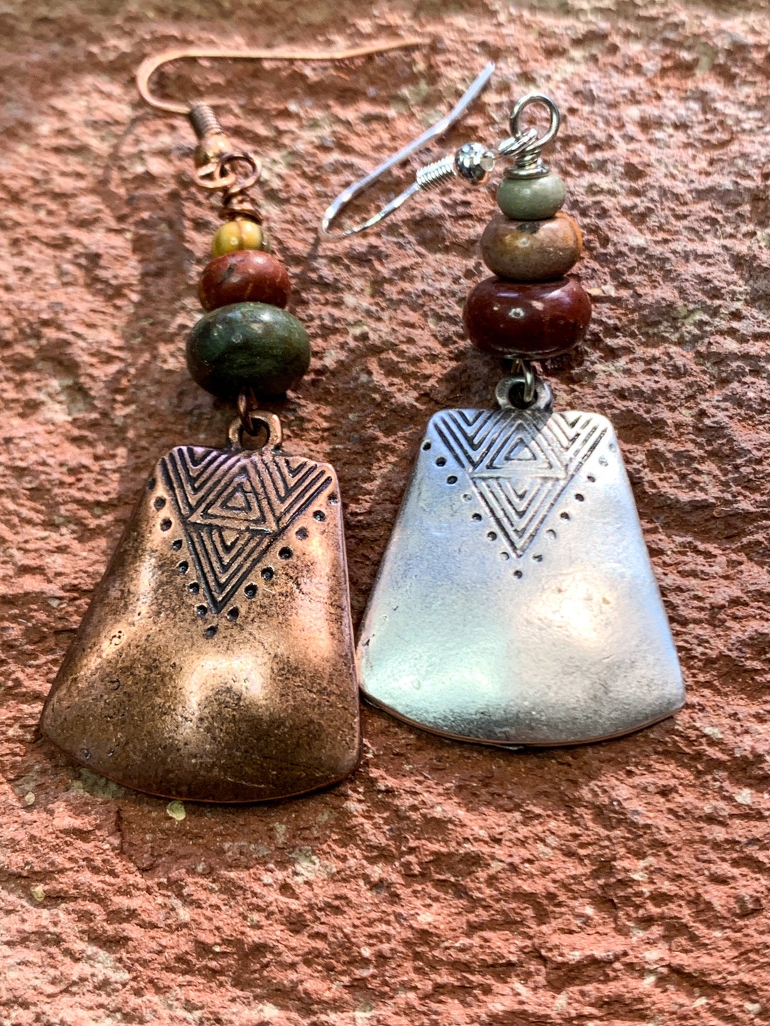 Dangle And Drop Earrings Red Creek Jasper Earrings Picasso Jasper