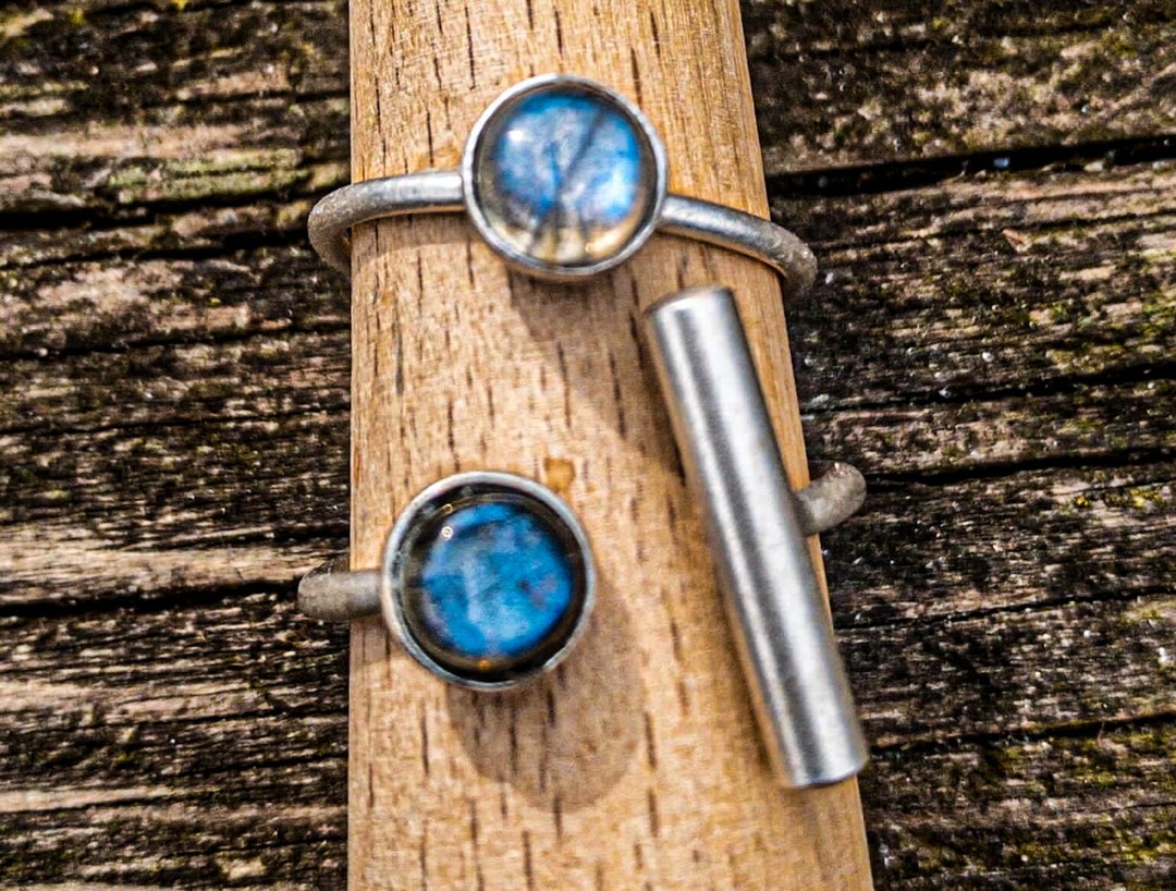 Genuine Labradorite Blue Fire Natural Ring Adjustable 6mm - Etsy