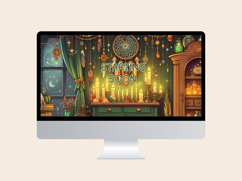 Green Twitch Overlay Animated Stream Screen Witch Overlay Stream Screen ...