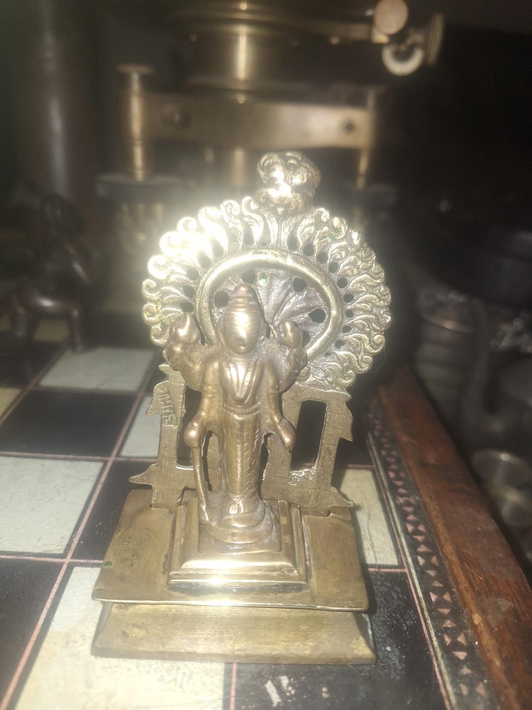 Ancient Indian Ritual Figurine of Vishnu With Prabhavalli - Etsy