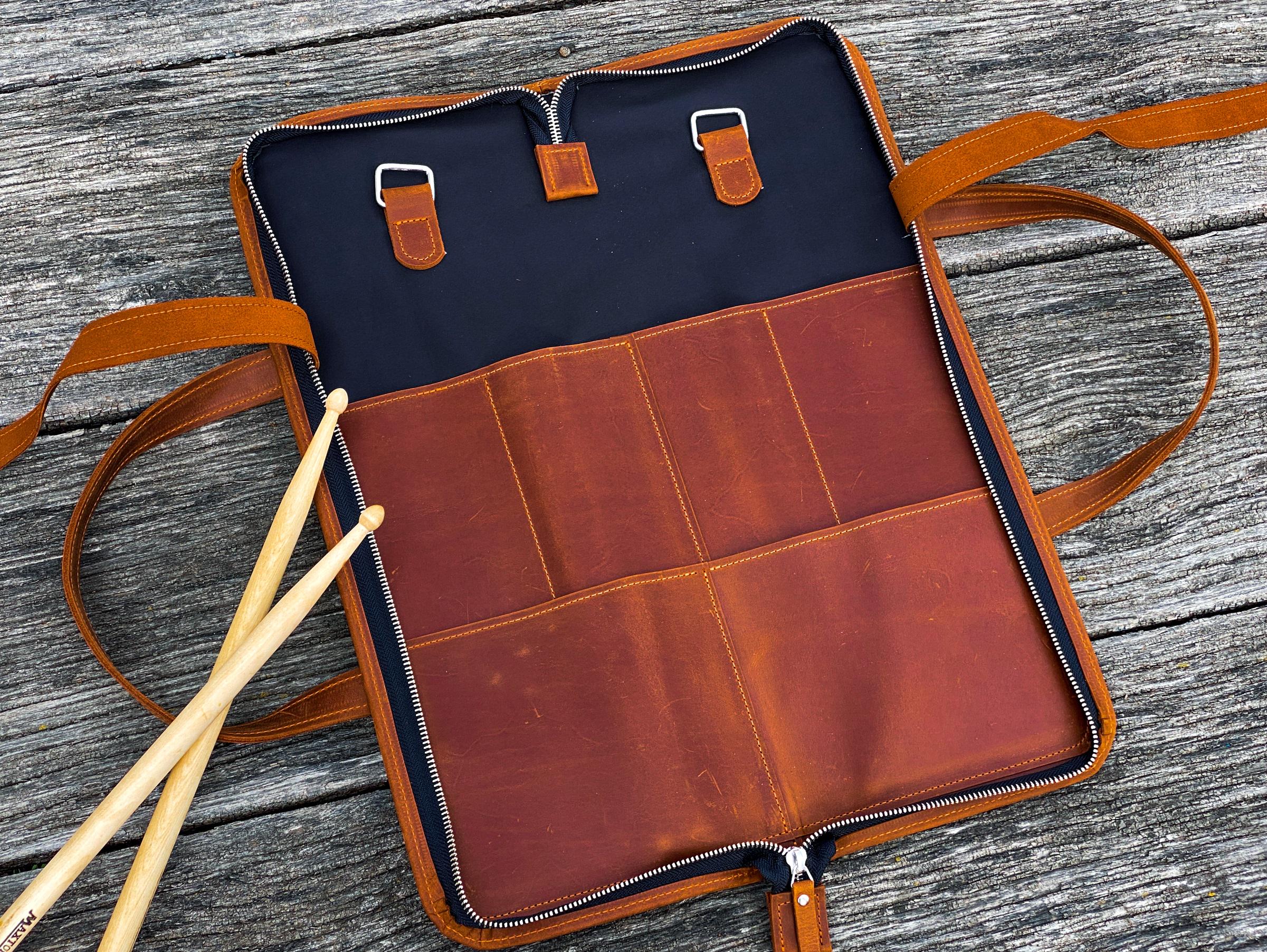 Personalized Drumstick Bag, Custom Drum Stick Case, Leather Drumstick ...