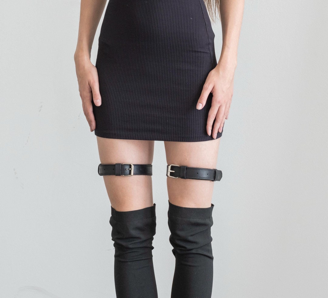 Leather Leg Garter, Sleeve Garters for Women, Thigh Garter Leather ...