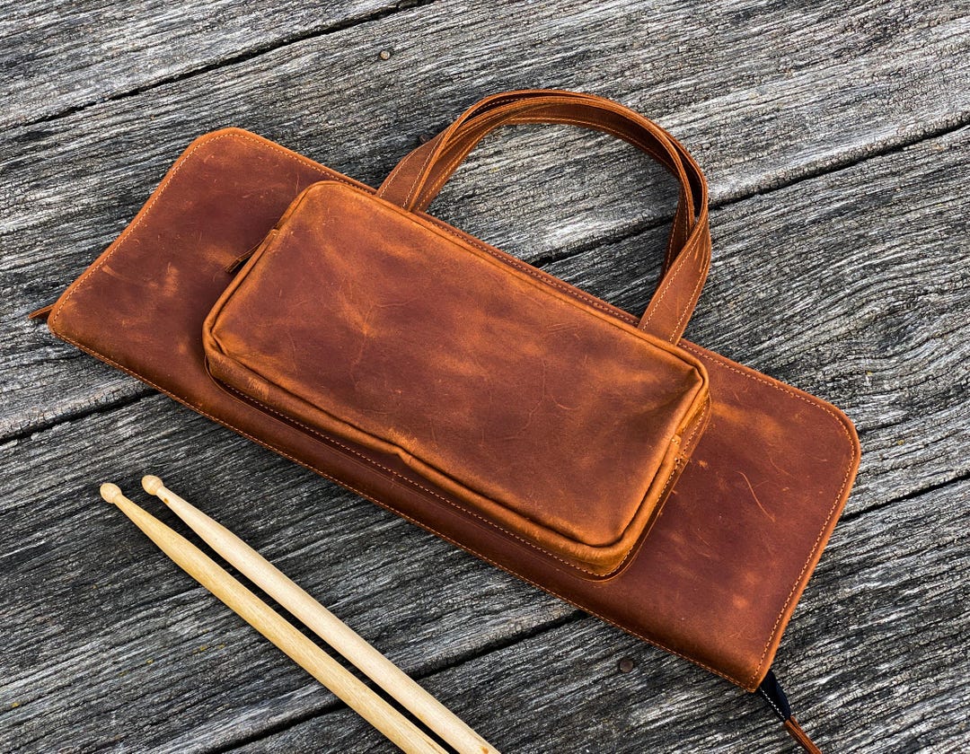 Personalized Drumstick Bag, Custom Drum Stick Case, Leather Drumstick ...