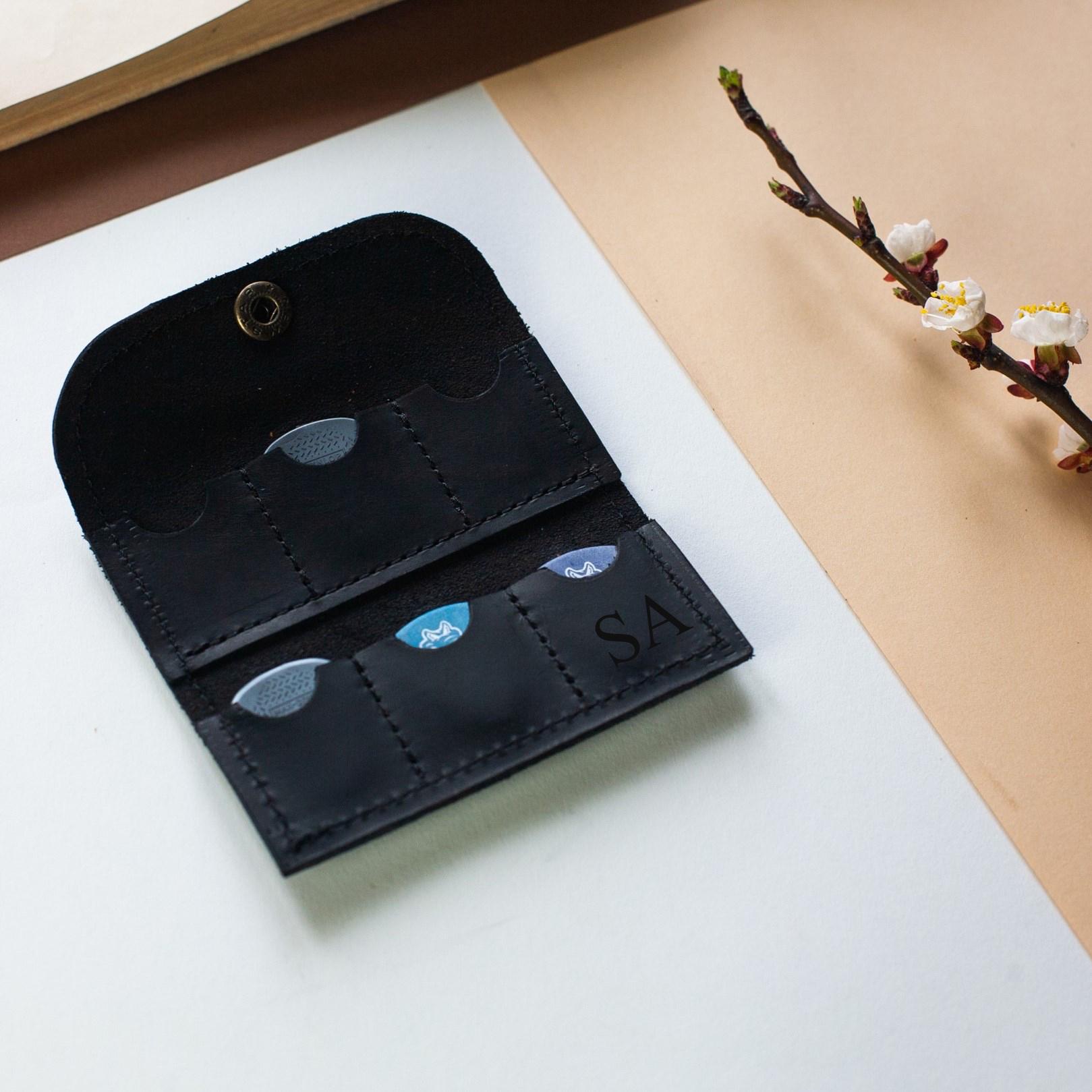 Personalized Leather Guitar Pick Holder,custom Guitar Pick Wallet ...