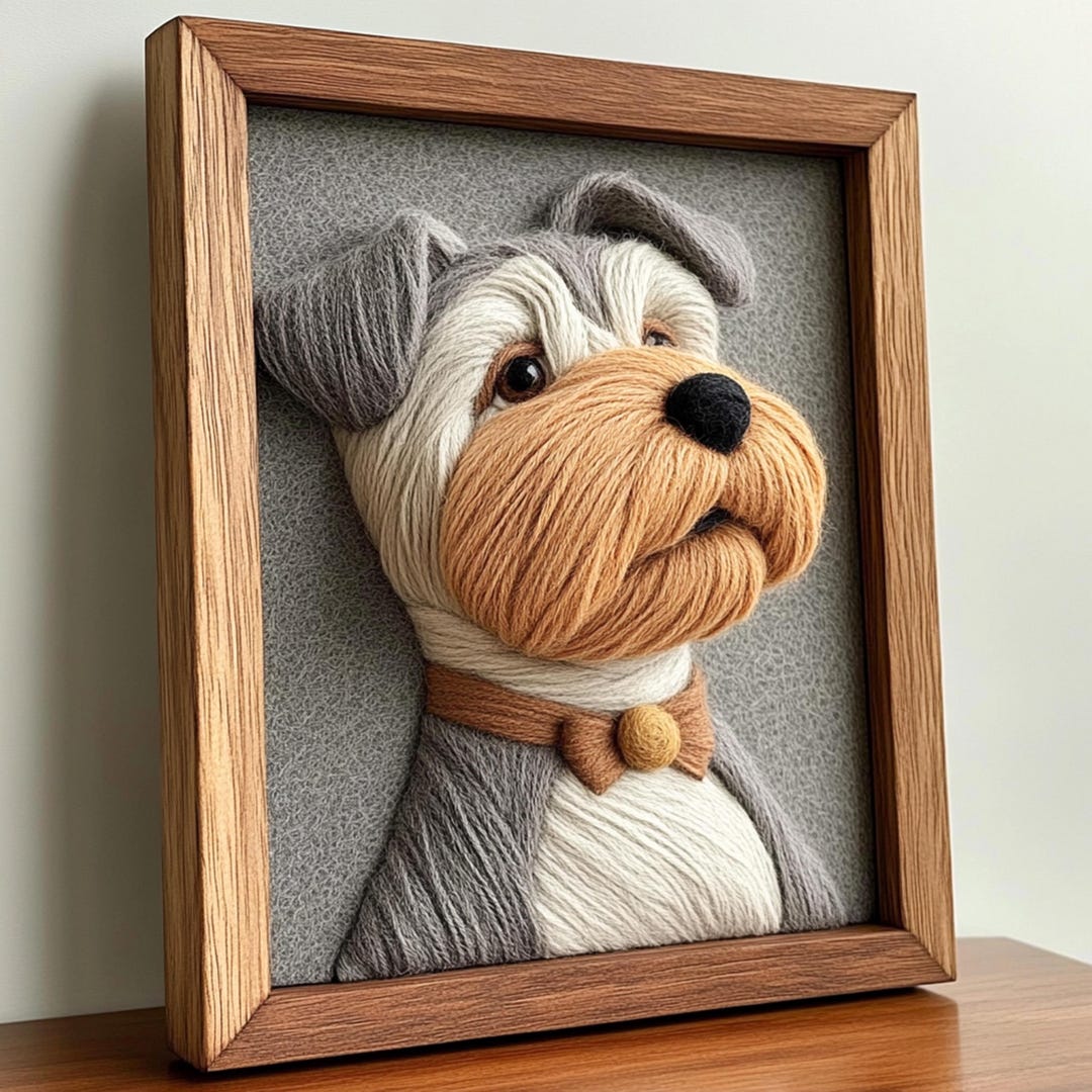 Personalized Dog Portrait, Custom Felted Dog, Portrait From Photo ...