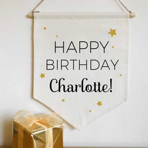 Happy Birthday Hanging Banner - Etsy