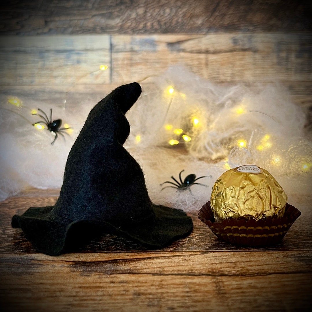 Mini Felt Witch Hat, Cute Halloween Table Decor, Place Name, Table ...