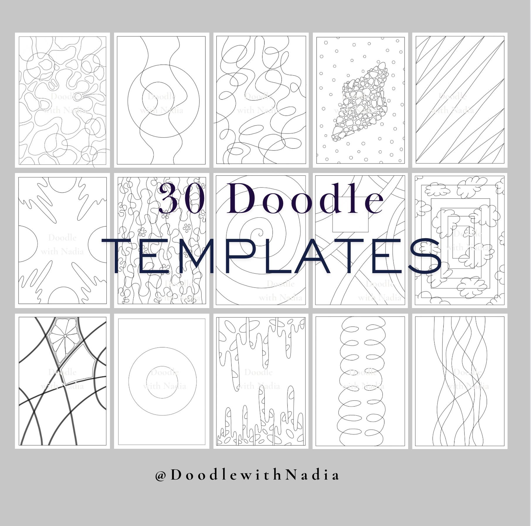 Doodle Templates - Etsy