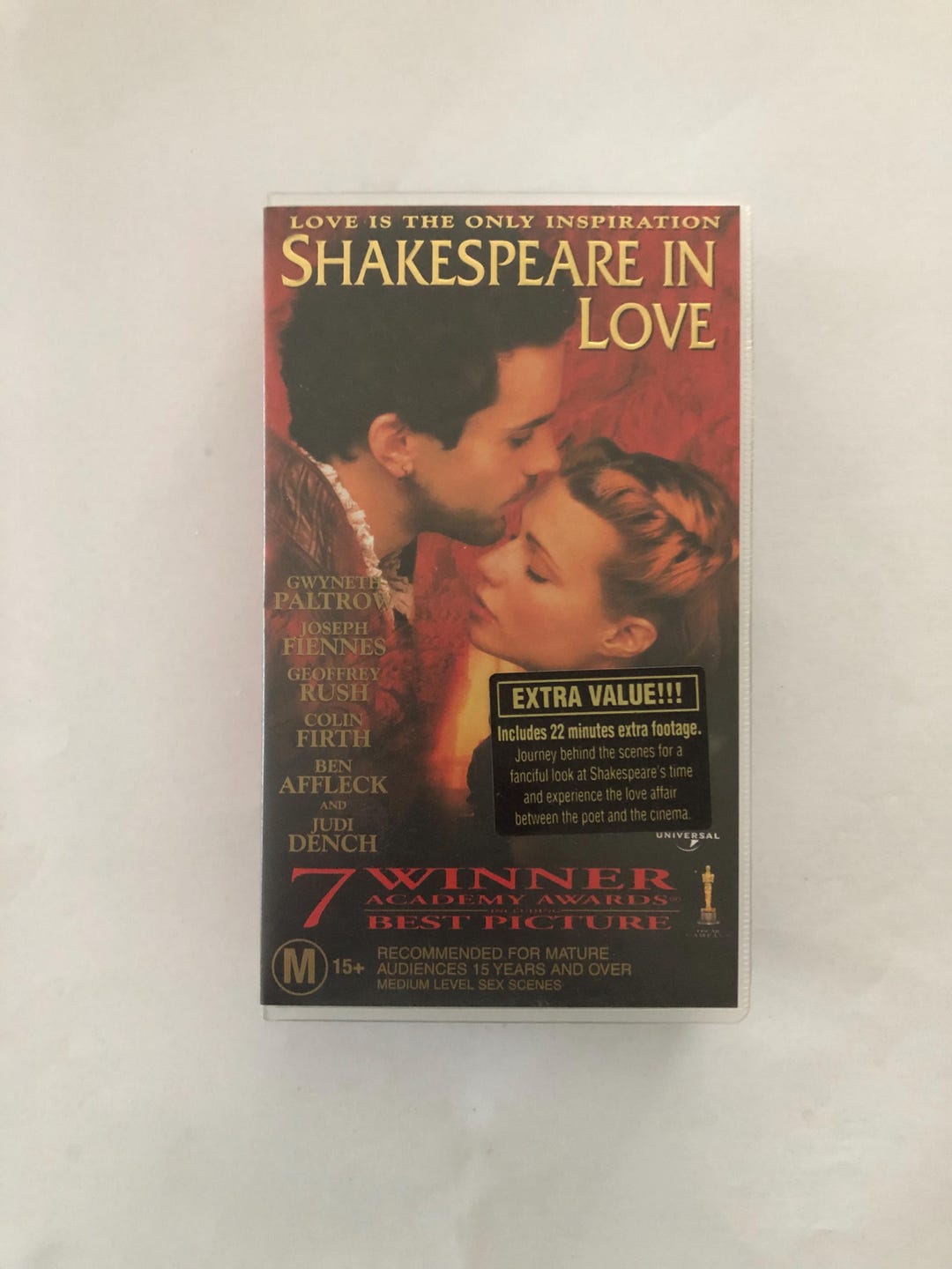 Shakespeare in Love VHS Vintage Classic. Seven Awards Winning Film ...