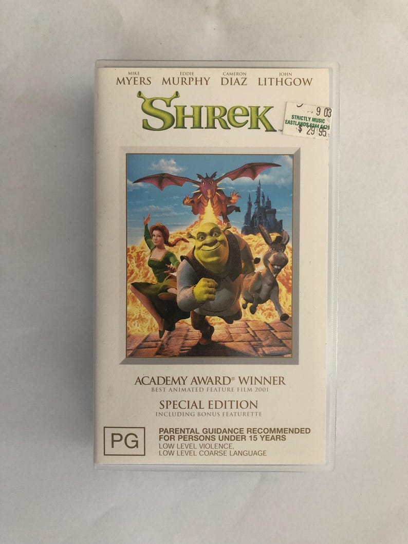 Shrek VHS Vintage Classic All-time Favourite Movie. Special Edition ...