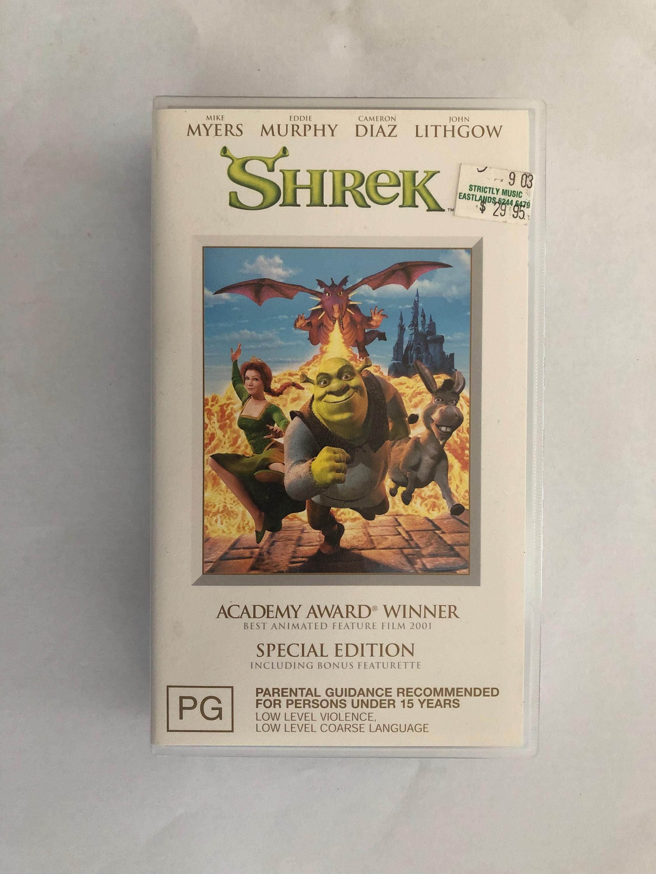 Shrek VHS Vintage Classic All-time Favourite Movie. Special Edition ...
