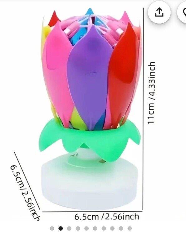 Singing Flower Happy Birthday Cake Candle multicolor - Etsy