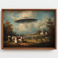 Original Watercolor Sci Fi Alien Painting ~~~~ ORIGINAL ~ ( NOT A PRINT ...