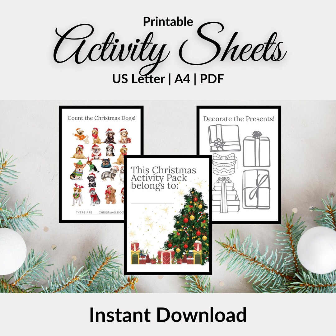 Festive Printable Christmas Coloring Pages, Activity Pages for Kids ...