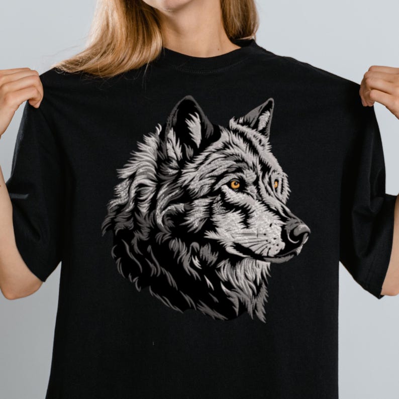 Wolf Embroidery Design – High-resolution Machine Pattern (digital ...