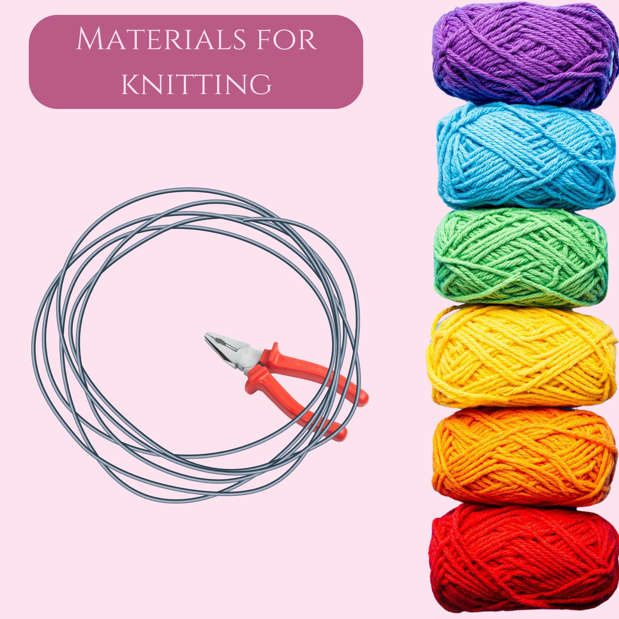 100 Pieces | Knitted Wire Art | DIY Wire Crafts | Tricotin Templates ...