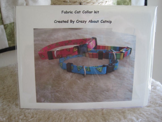 Fabric Cat Collar Kit Incudes Fabric Hardware and | Etsy