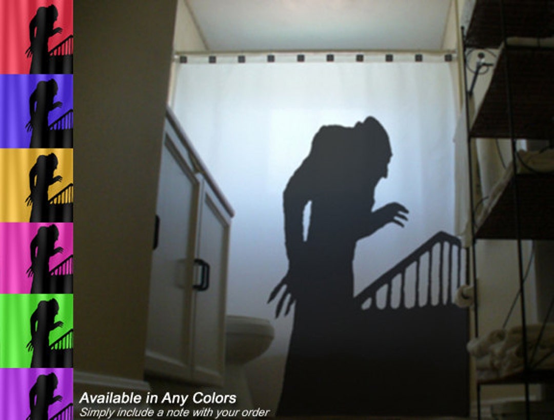 1922 Nosferatu Shower Curtain, Vampire Bathroom Decor. Extra Long ...