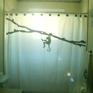 Monkey Shower Curtain, Customizable Kids Bathroom Decor - Etsy