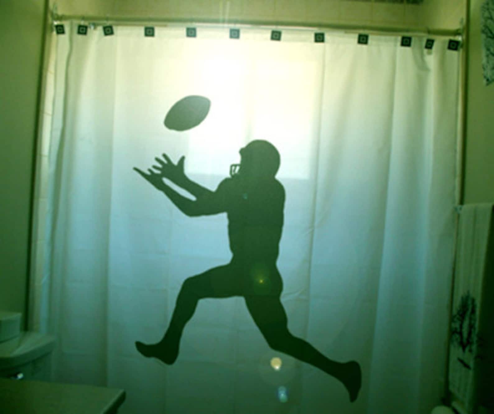 Kids Football Shower Curtain, Sports Bathroom Decor - Etsy