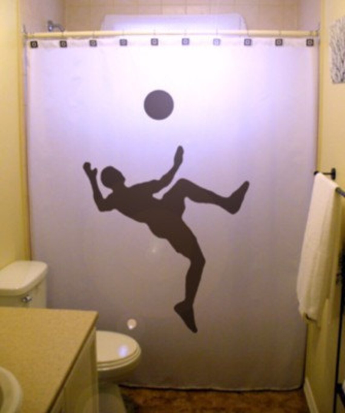 Custom Soccer Player Fabric Shower Curtain, Kids Bathroom Decor - Etsy