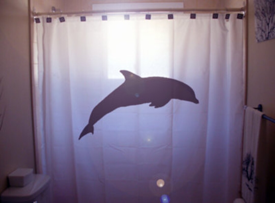 Dolphin Shower Curtain, Marine Life Bathroom Decor, Custom Sizes - Etsy