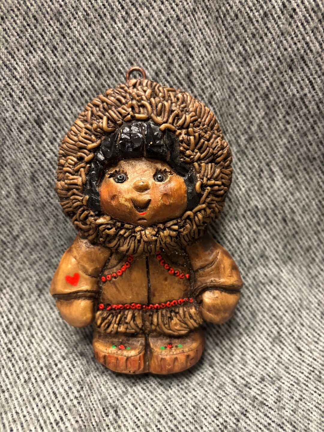 Vintage Alaska Handcrafted Eskimo Child Ornament by Northland Trading ...