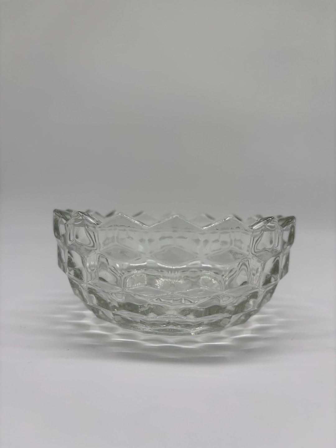 Vintage American Whitehall Clear Glass Bowl by Indiana Glass - Cube ...