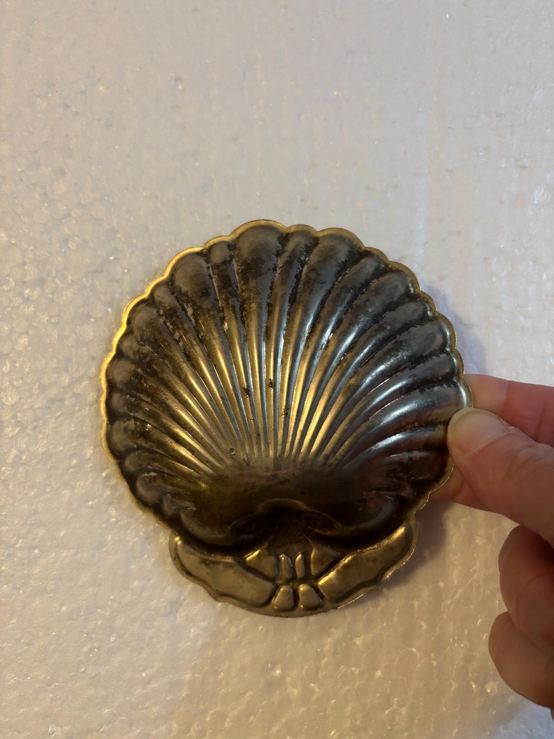 Vintage Silver Plated Shell Dish - Art Deco Style Butter Pat or Trinket ...