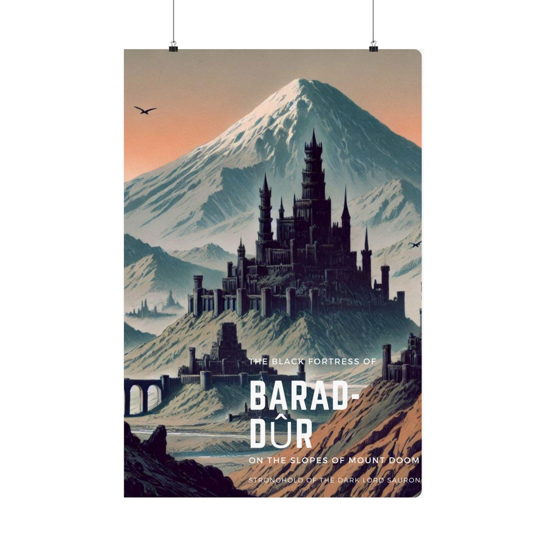 Vertical Posters, Barad Dur Travel Poster - Lord of the Rings Wall Art ...