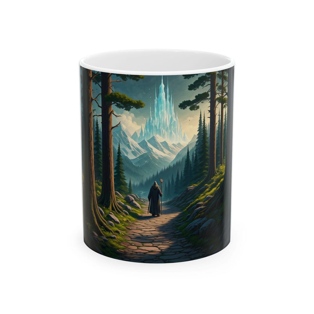 Wizard Pilgrim Ceramic Mug, Journey to the Magical City, Magic Coffee ...