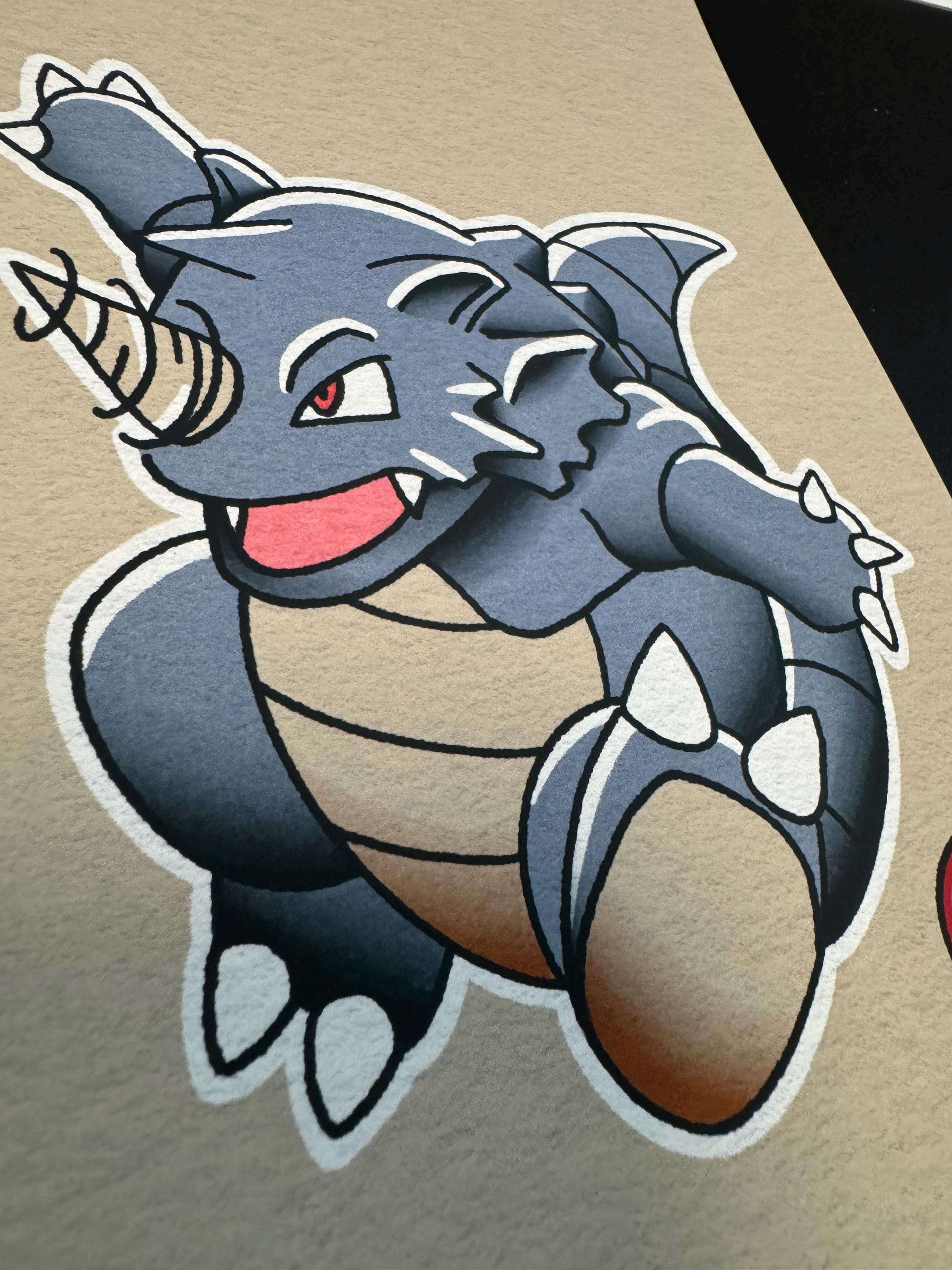 Pokémon Tattoo Flash Sheet “kanto Region 111-112” - Etsy