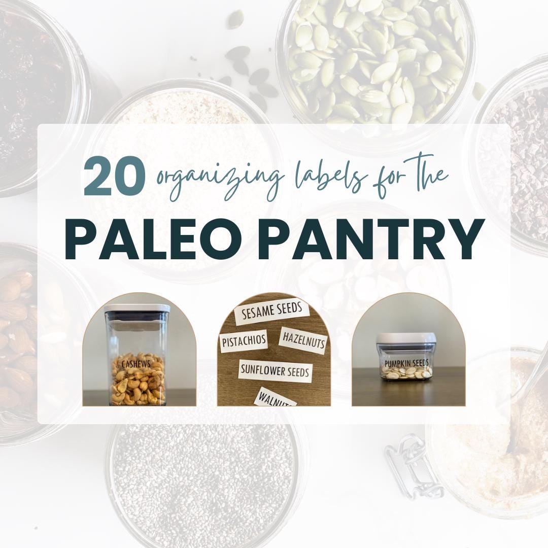 Paleo Pantry Organizing Labels - Etsy