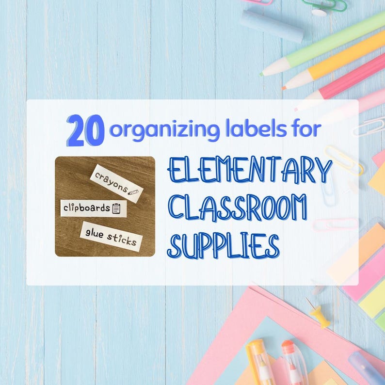 Classroom Organizing Labels - Etsy