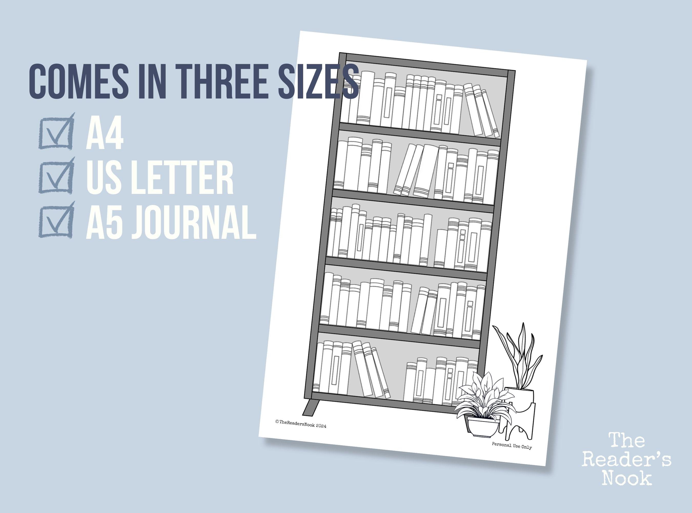 Bookcase Book Tracker | PRINTABLE Journal Page | Reading Log - Book ...