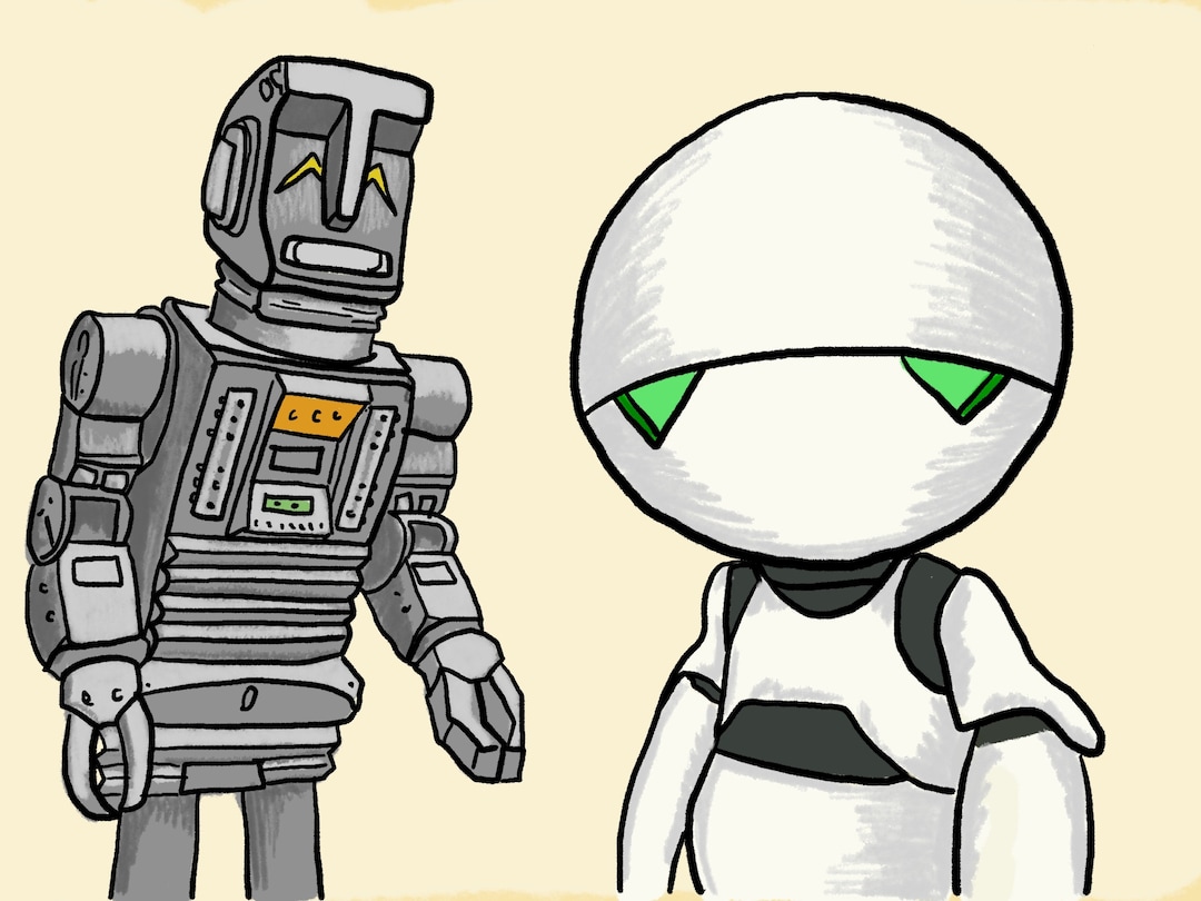 Marvin the Paranoid Android - Hitchhiker's Guide to the Galaxy Digital ...