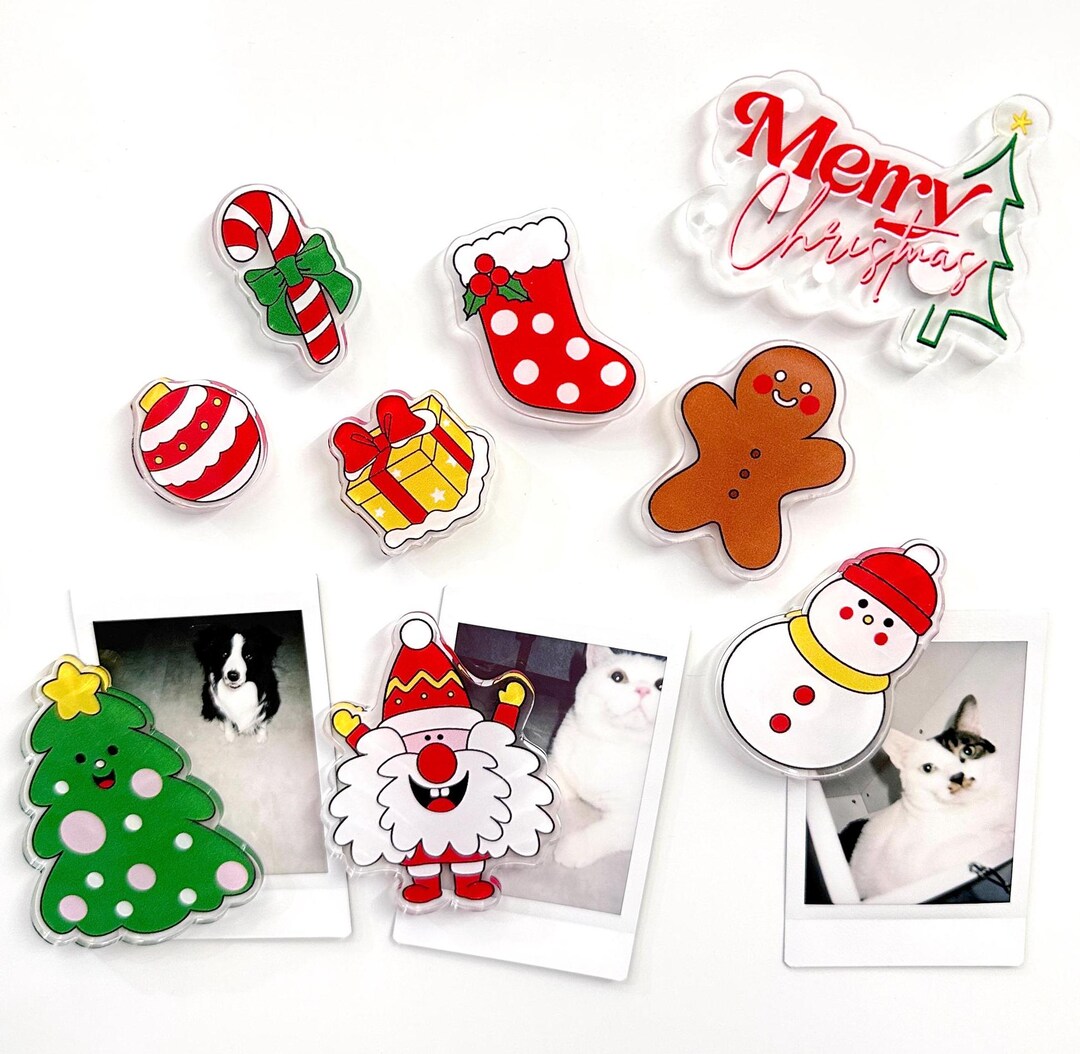 Located-usa 9-piece Cute Christmas Magnets for Fridge and Whiteboard - Etsy