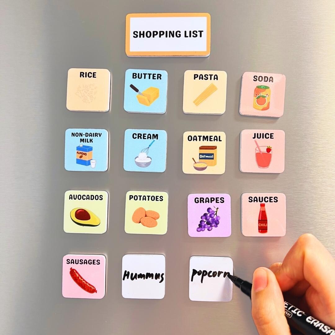 75 Pcs Fridge Food Tracker Magnets, Meal Planner, Grocery Tracker ...