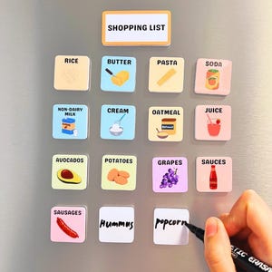 75 Pcs Fridge Food Tracker Magnets, Meal Planner, Grocery Tracker ...